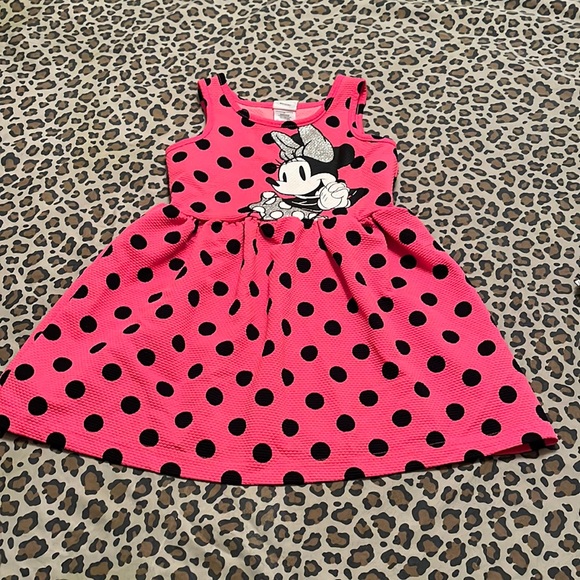 Disney | Dresses | Minnie Mouse Pink Polka Dot Dress | Poshmark